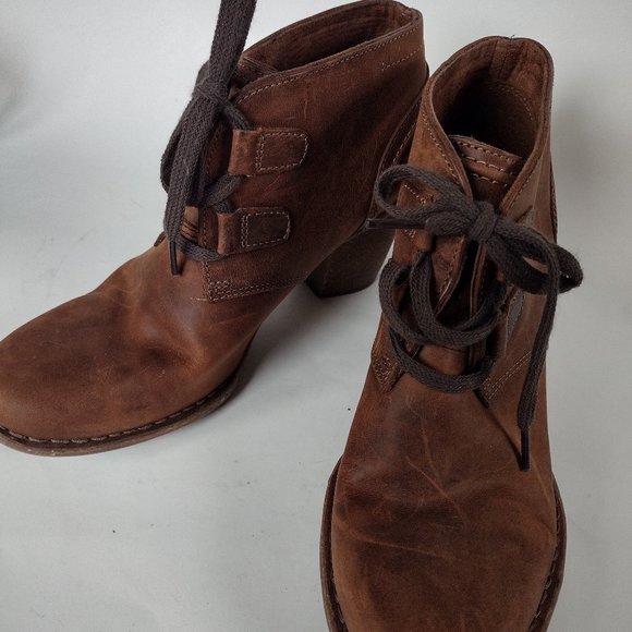 Clarks | Shoes | Womens Clarks Artisan Collection Brown Leather Booties ...